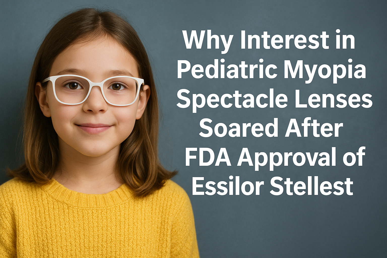Why Interest in Pediatric Myopia Spectacle Lenses Soared After FDA ...