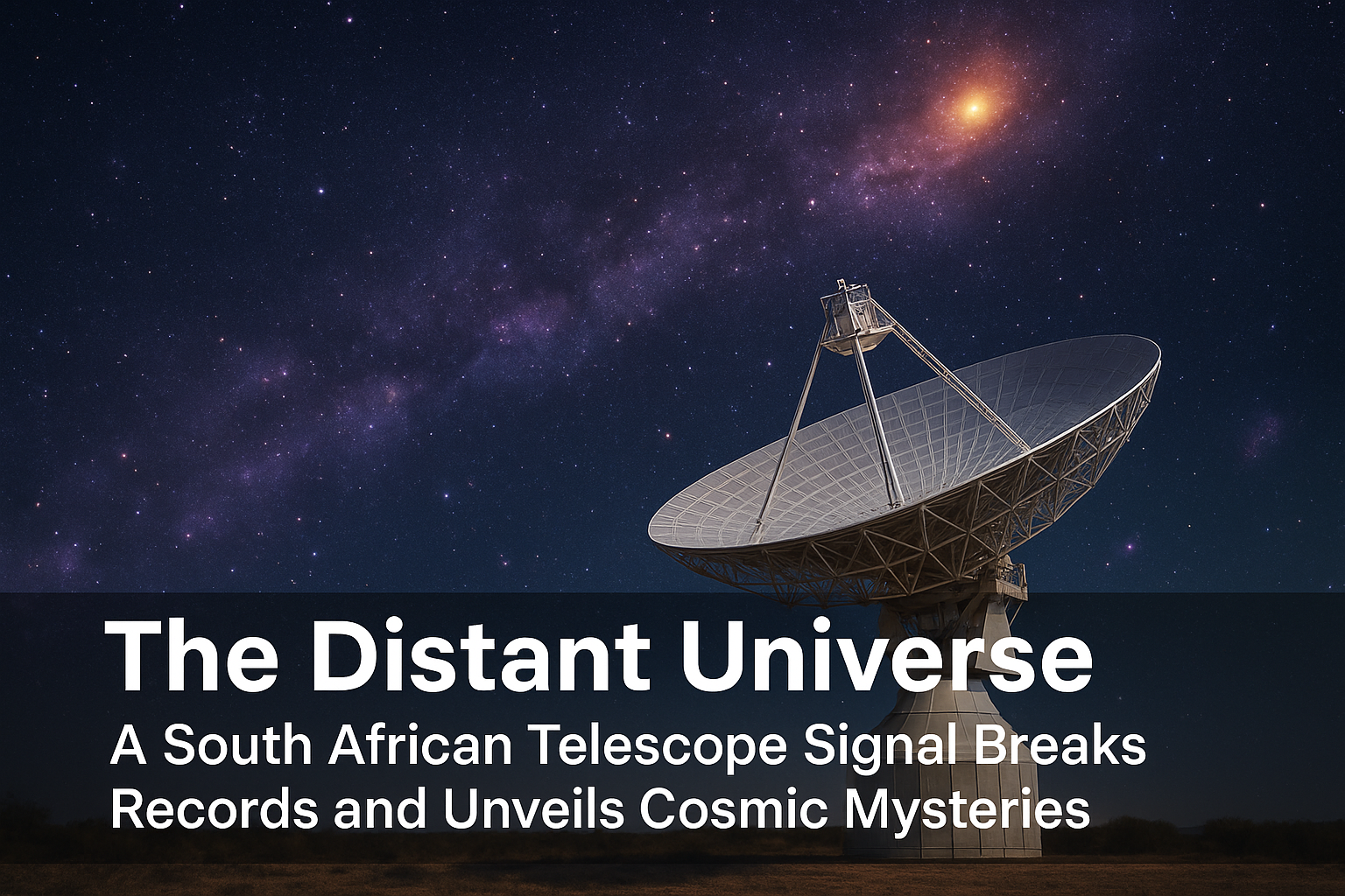 The Distant Universe: A South African Telescope Signal Breaks Records ...