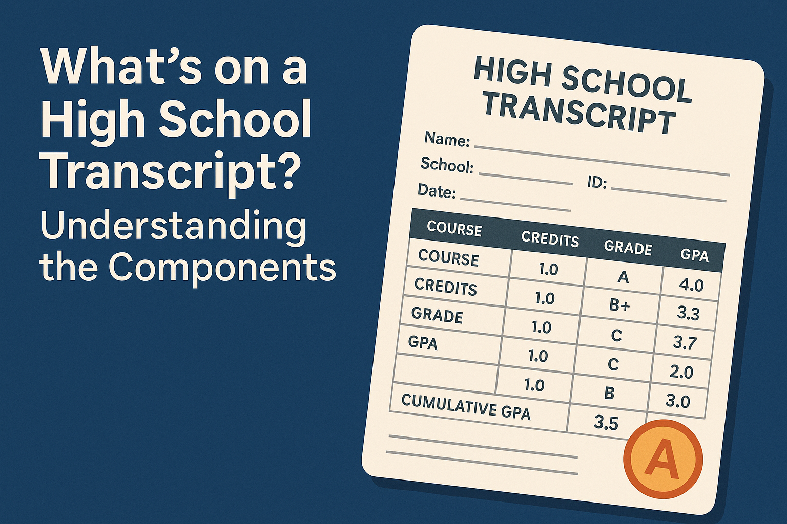 What’s on a High School Transcript? Understanding the Components - The ...