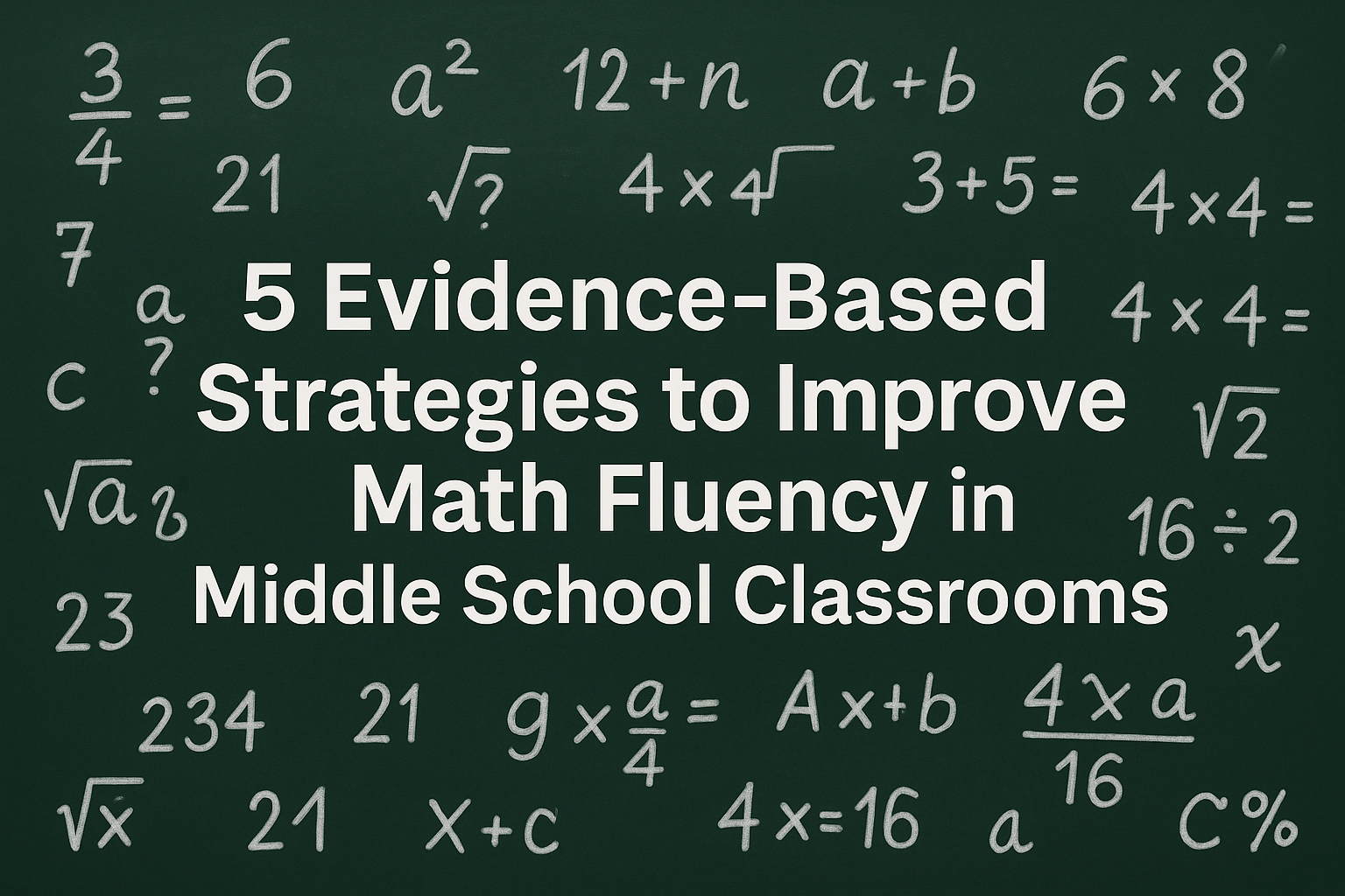 "5 Evidence-Based Strategies to Improve Math Fluency in Middle School ...