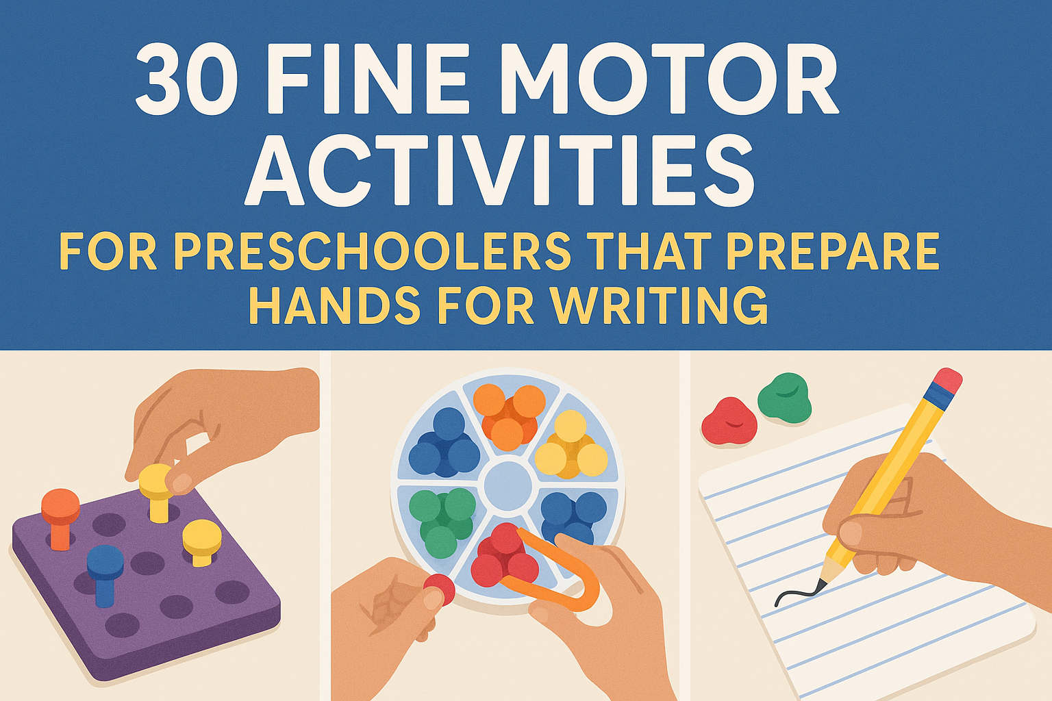 "30 Fine Motor Activities for Preschoolers That Prepare Hands for ...